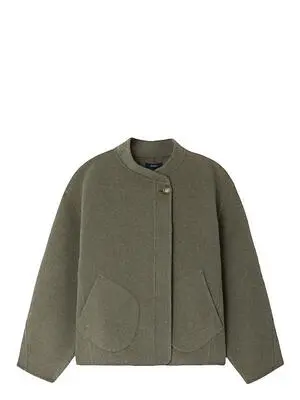 Soeur Windsor Relaxed-fit Wool-blend Jacket - Gris/vert