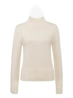 House Of Cb Merino-wool High-neck Jumper - Ivory