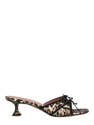 Amina Muaddi Eleonora Heeled Mules - Brown