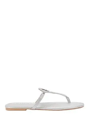 Kurt Geiger Heart T-bar Leather Sandals - Silver