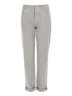 Brunello Cucinelli Cotton Denim Traditional Fit Jeans Multicolour