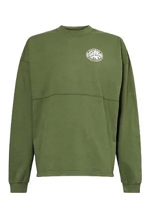 MALBON Horizon Logo-print Cotton T-shirt - Olive