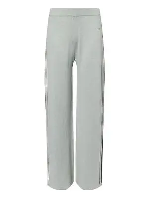 ADANOLA Wide-leg Striped Knit Jogging Bottoms - Cloud Blue