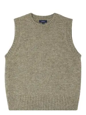 Soeur Namaste Round-neck Knitted Vest - Vert Deau