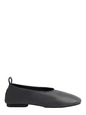 Soeur Bala Leather Ballet Flats - Gris Anthracite