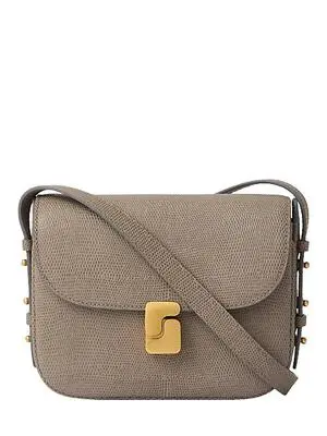 Soeur Bellissima Mini Leather Cross-Body Bag Gris