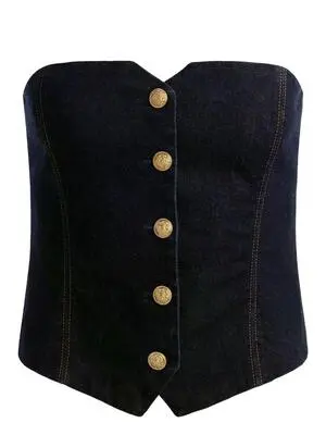 Alice + Olivia Strapless Vest - Blue