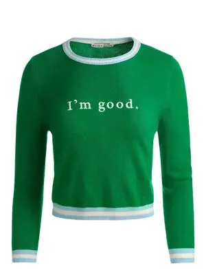 Alice + Olivia Carolann Cashmere Sweater - Green