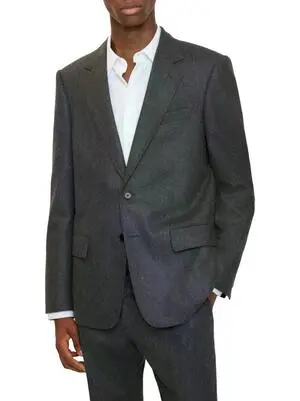 Burberry Flannel Tailored Blazer - Grey