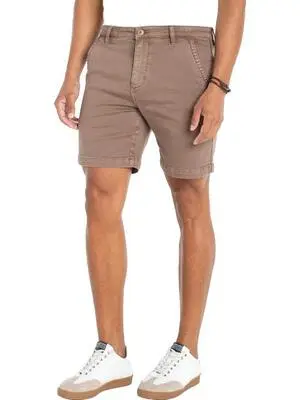 LIVERPOOL 8-inch Flat Front Knit Twill Shorts Pine Bark