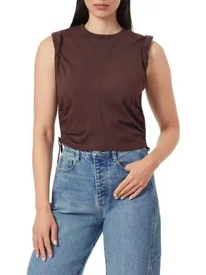 Habitual Luna Cinched Cotton Top - Mocha