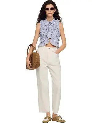 Sandro Barrel Jeans - White