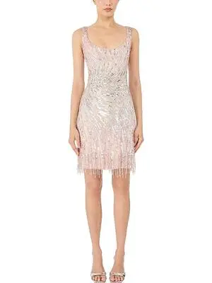 Jenny Packham Embellished Sequin Mini Dress - Sugar