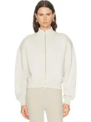 AGOLDE Jensen Zip Up Sweatshirt - Bone