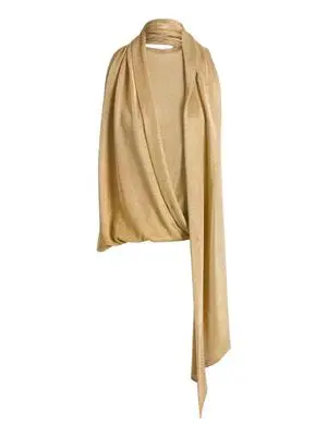 Alberta Ferretti Draped Sleeveless Top - Gold