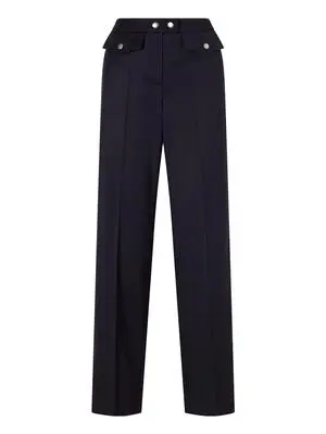 Alexander McQueen Bumster Wool Straight-leg Pants - Blue