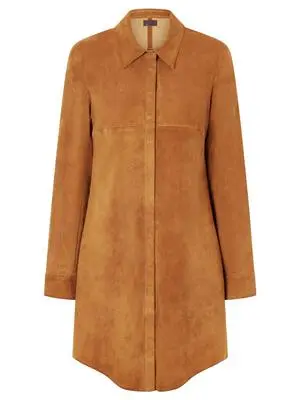 Stouls Geraldine Suede Mini Dress Tan