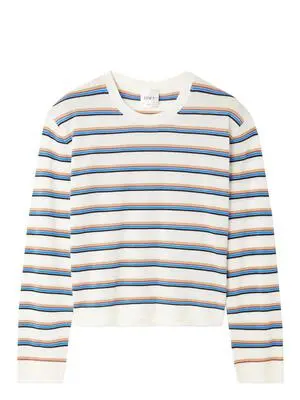 LESET James Striped Merino Wool Sweater - Blue