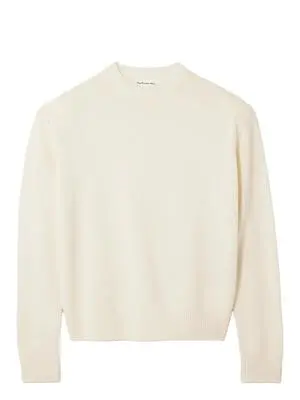 THE FRANKIE SHOP Rafaela Cropped Merino Wool And Cashmere-blend Sweater - Neutrals