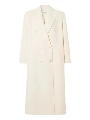 THE FRANKIE SHOP Gaia Double-breasted Wool-blend Coat - Neutrals