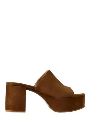 GIANVITO ROSSI 35 Platform Mules - Brown