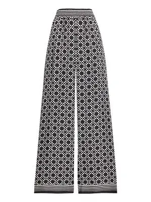 Simkhai Zuna Printed Wide-leg Pants - Black