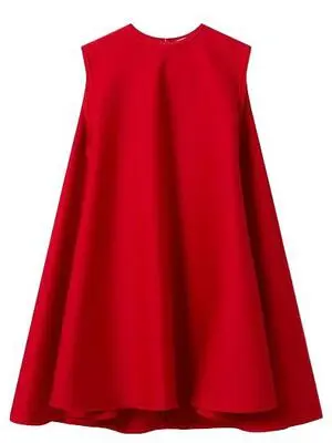 Stella McCartney Envers Satin A-line Mini Dress - Red