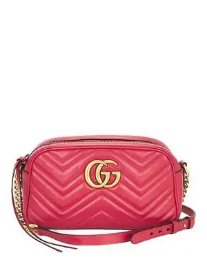Undefined Gucci Gg Marmont Quilted Leather Shoulder Bag - Red