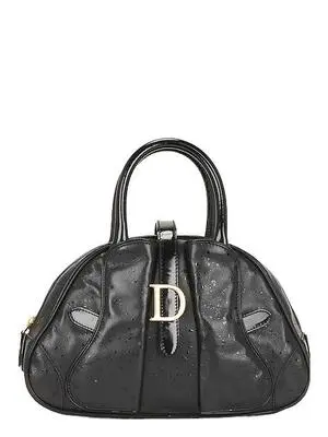 Undefined Dior Mini Double Saddle Bowler Bag - Black