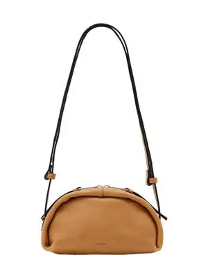 ALLSAINTS Rosalie Arc Leather Crossbody Bag - Brown