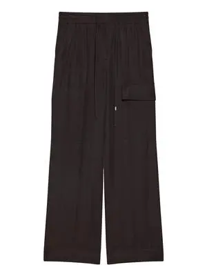 Helmut Lang Lightweight Twill Drawstring Cargo Pants - Black