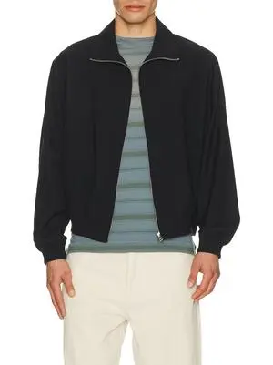 FRAME Wool Zip Blouson - Dark Navy