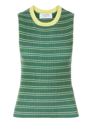 LA LIGNE Iggy Striped Merino Wool Top - Multi