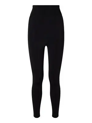 Chloé Paneled Stretch-knit Leggings - Black