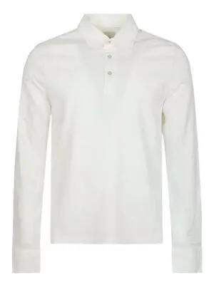 BALLANTYNE Long-sleeved Polo Shirt - White