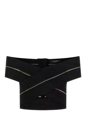 Balmain Off-the-shoulder Top - Black