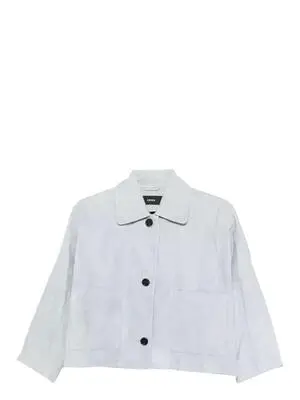 ARMA Zhou Patch-pocket Leather Jacket - Blue