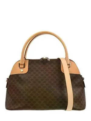 Celine 2007 Macadam Dome Tote Bag - Brown