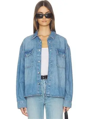 ANINE BING Paxton Shirt - Blue