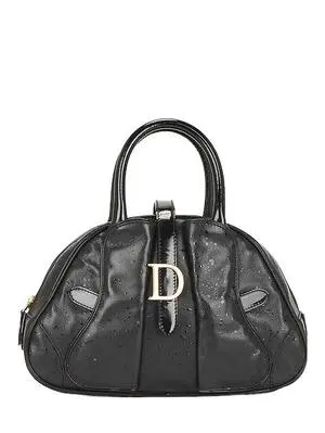 FWRD RENEW Dior Mini Double Saddle Bowler Bag - Black