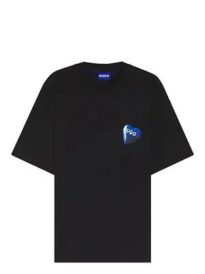 Hugo Logo-print Short-sleeve Cotton T-shirt - Black