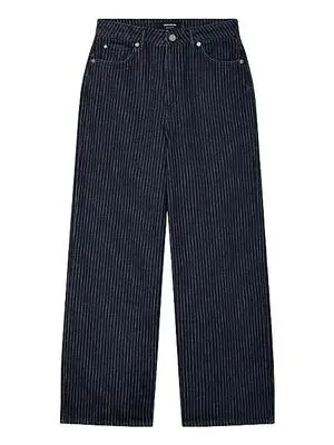 Whistles Pinstripe Straight-leg Denim Jeans - Blue