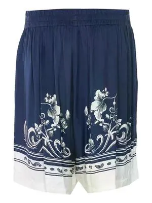 IH NOM UH NIT Floral Print Shorts - Blue