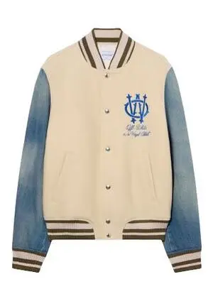 Off-White Gothic Varsity Jacket - Frozen Dew/nautical Blue