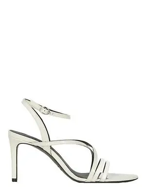 The Kooples Patent-leather Heeled Sandals - Ecru