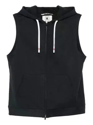 KIRED Zip-up Sleeveless Hoodie - Blue