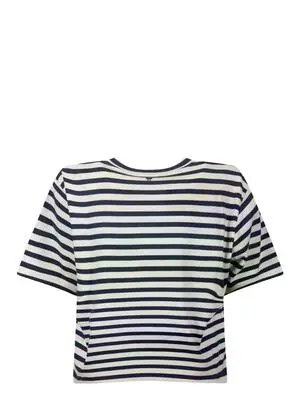 Max Mara Striped Short-sleeve Shirt - Neutrals