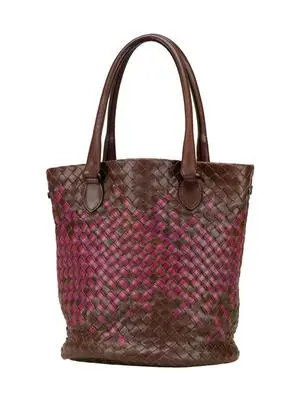 Bottega Veneta 2009 Bicolor Nappa Intrecciato Bucket Bag - Brown