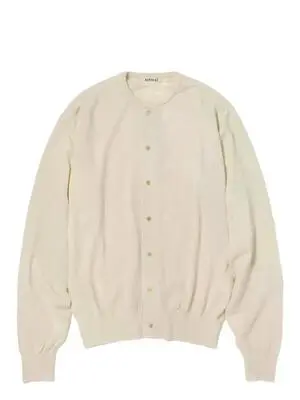 Auralee Buttoned Cardigan - Neutrals