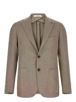 Tagliatore Montecarlo Buttoned Pin-detail Blazer - Brown
